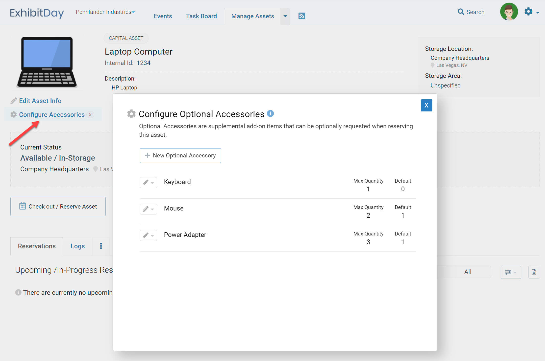Optional Accessories for Capital Assets - Exhibit Day