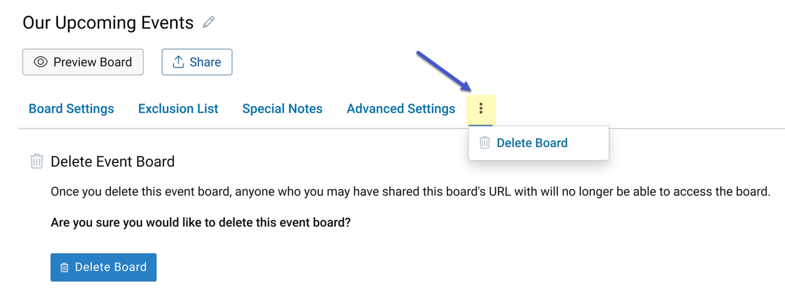 Shareable Event Boards - Exhibit Day