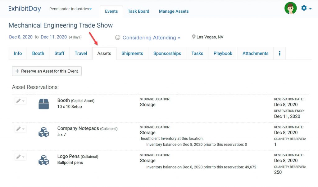 Trade Show Asset Management - Exhibit Day