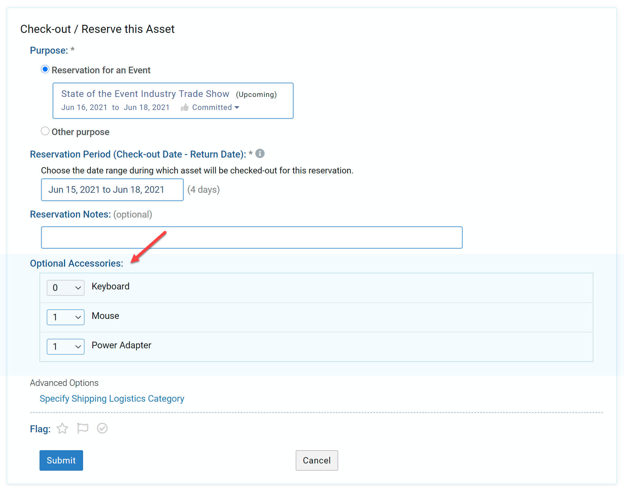Optional Accessories for Capital Assets - Exhibit Day